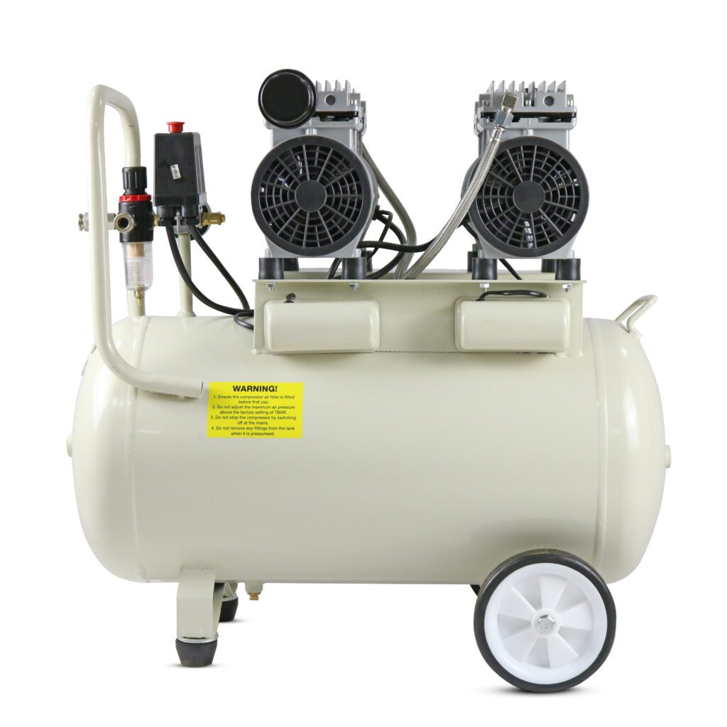 1500w (2 x 750w) 50L Oil-free air low noise air compressor - AMIA